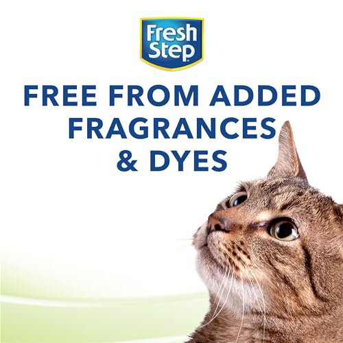 Fresh Step Simply Unscented Light Weight Clumping Litter, Fresh Step Unscented Cat Litter With Activated Charcoal Technology, 15.4 lb. Box