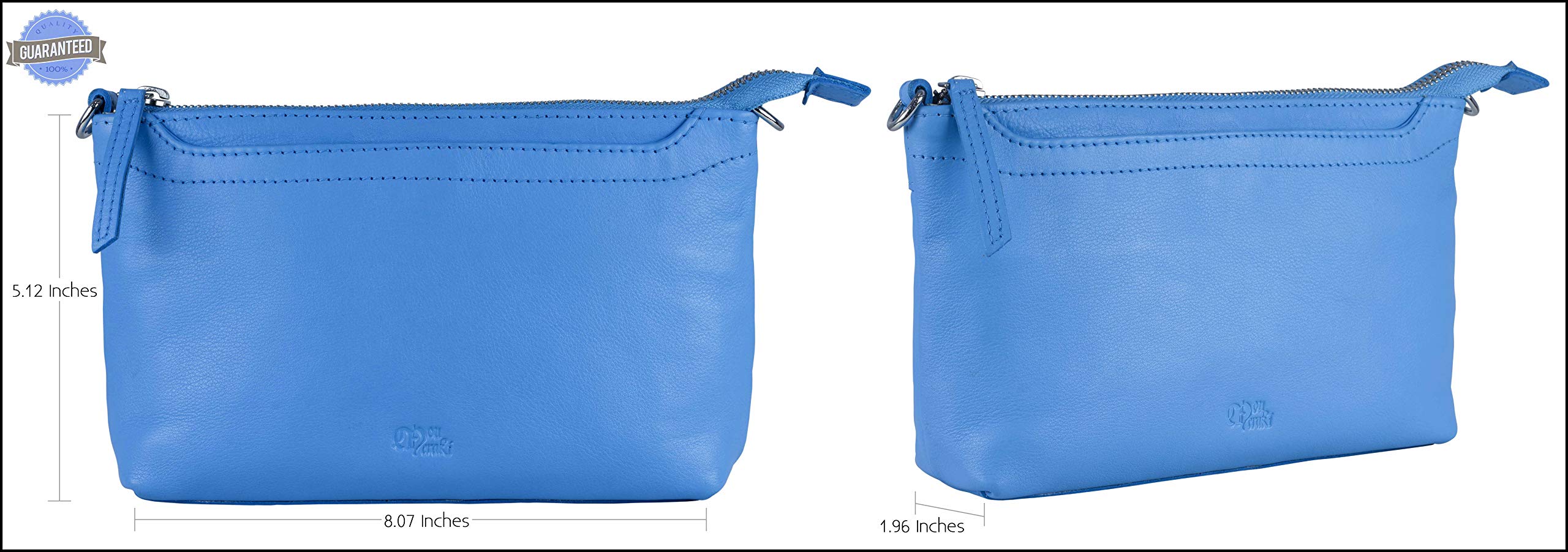 Mou Meraki Genuine Leather Crossbody Purse and Handbags - Crossover Bag Over the Shoulder Women