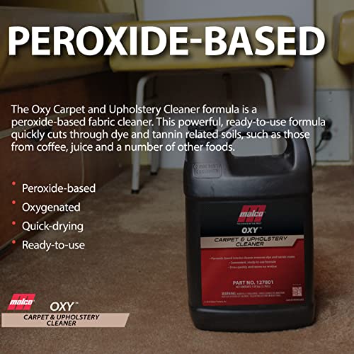 Malco OXY Carpet & Upholstery Cleaner - Stain Remover Spray for Car Interior Fabric/Cleans the Toughest Vehicle Stains/Deep Cleaning Liquid Formula / 1 Gallon (127801)