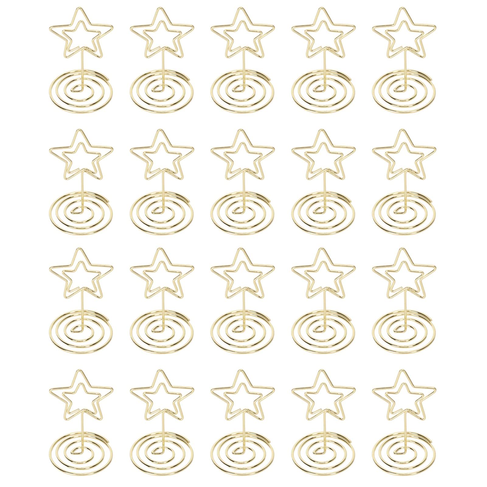 Elegant Gold Star Shaped 20 Pieces Place Card Holder Stand Party Table Decor