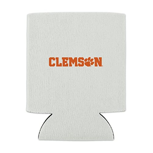 Clemson University Secondary Logo Can Cooler - Drink Sleeve Hugger Collapsible Insulator - Beverage Insulated Holder
