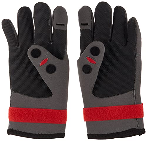 Berkley BTNFGG NEOPENE FISH GRIP GLOVES Neoprene Fishing Gloves, Grey