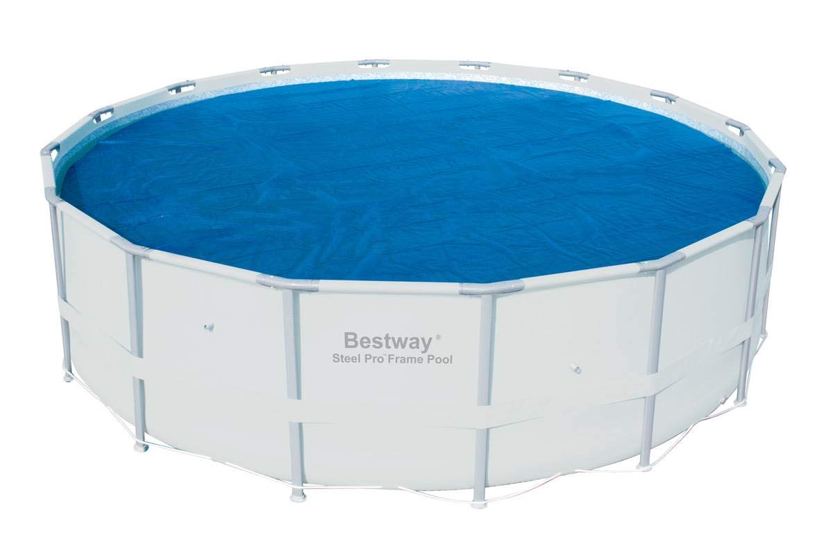 Bestway 15 Foot Round Above Ground Swimming Pool Solar Heat Cover (2 Pack)