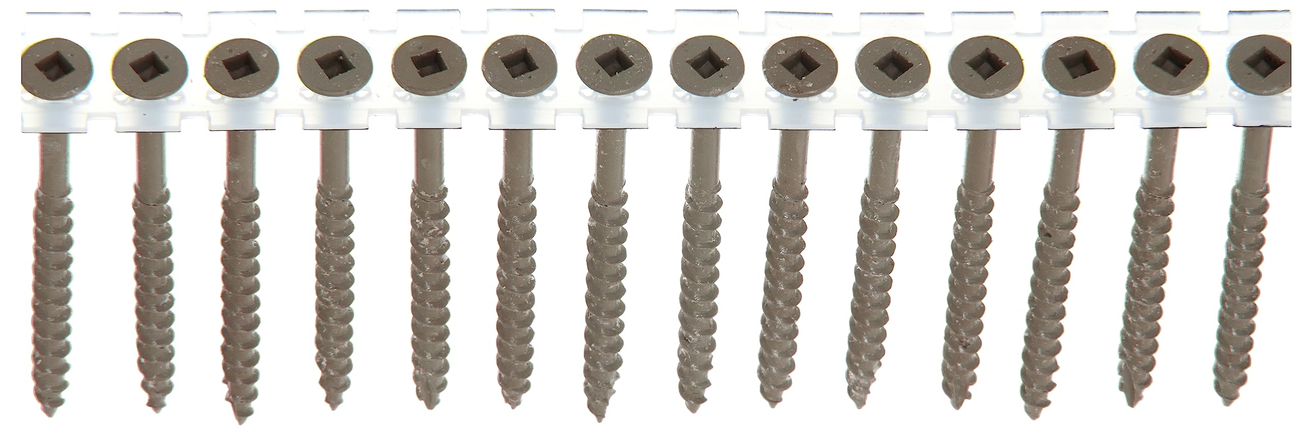 Senco Duraspin Screw Number 8 by 2-1/2-Inch All Purpose Exterior Wood Collated Screw (800 per Box) (08D250W)