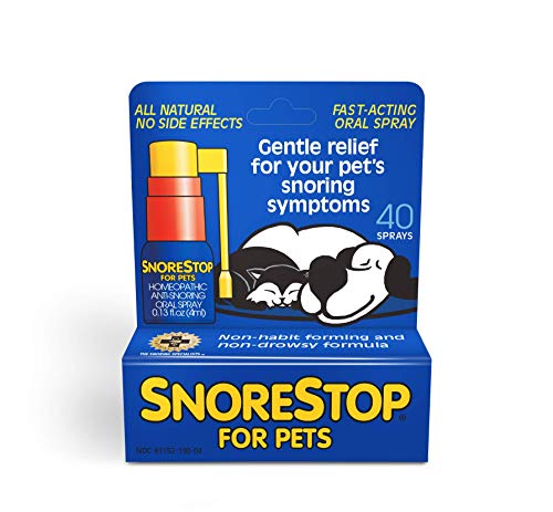 Snore Stop for Pets 40 Sprays I Natural Anti-Snoring Solution I Snore Relief for Dogs Cats I Stop Snoring Aid I Sleep Remedy I Help Stop Dog Snores I Anti-Snore Aid