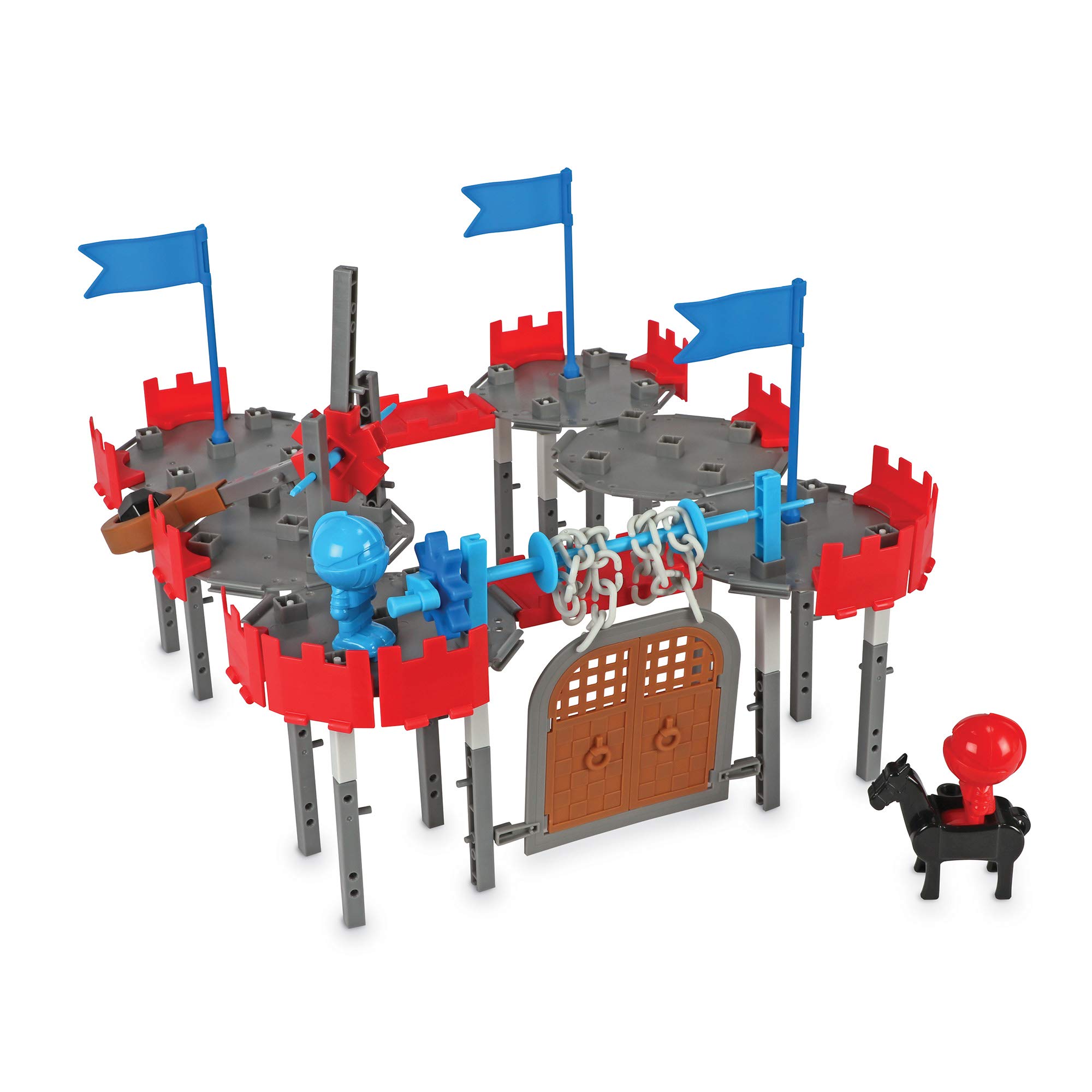 Learning Resources Engineering & Design Castle Set, STEM, Critical Thinking, Problem Solving, and Early Engineering Skills Toy, 123 Pieces, Ages 5+