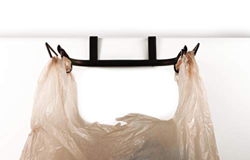 Spectrum Diversified Ashley Over-The-Cabinet-Door Grocery Installation Plastic Recycling & Trash, Under Sink Garbage Bag Holder, Bronze