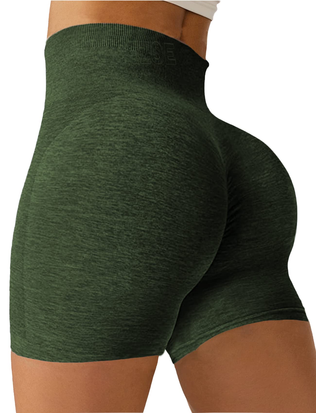 CHANGEZOE Women Butt Scrunch Workout Shorts Seamless High Waisted Amplify Gym Yoga Athletic Booty Shorts M