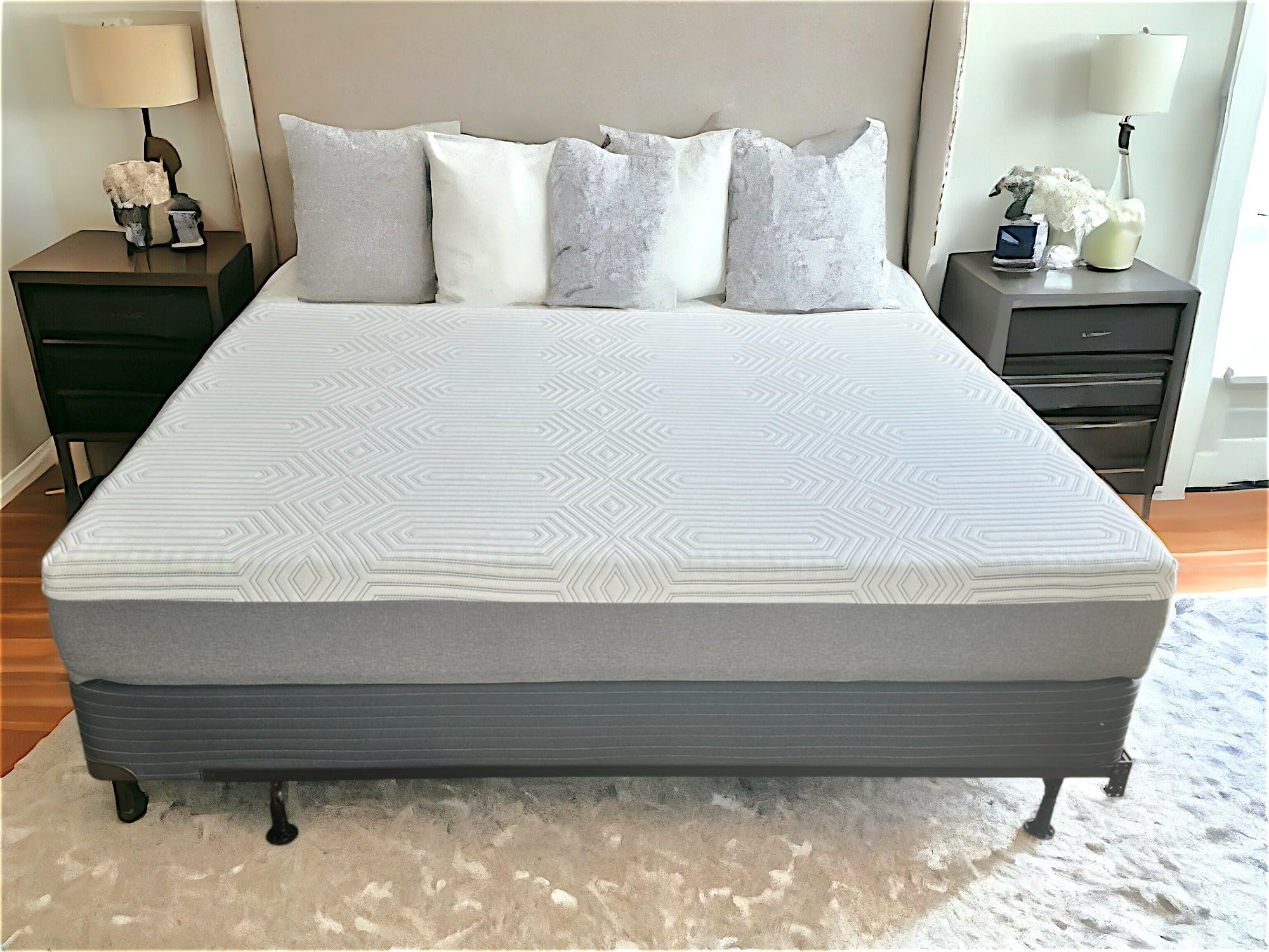 Excel Sleep 12" Cooling Hybrid Copper Infused Memory Foam Mattress (Queen (U.S. Standard))