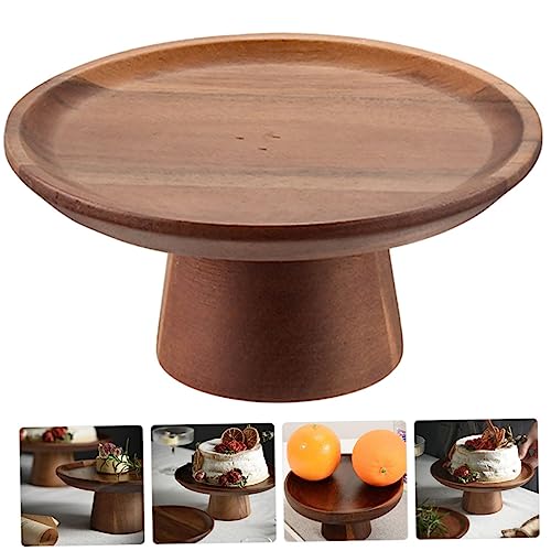 GRIRIW Tall Cake pan Wood Serving Tray Wood Tray Trays for Coffee Table Christmas Display Tower Rustic Cake Plate Cupcake Stand Coffee Table Plate Organizer Trays Candy nut Tray Food
