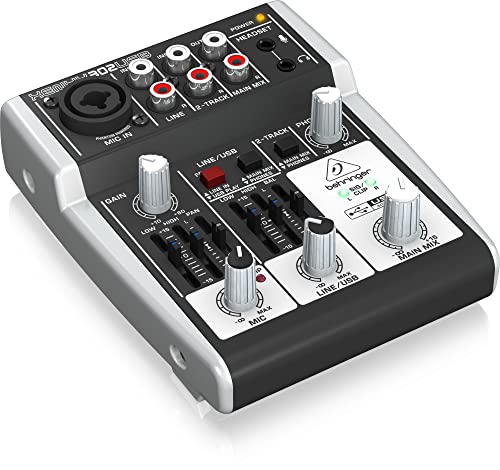 Behringer XENYX 302USB Premium 5-Input Mixer with Mic Preamp and USB/Audio Interface