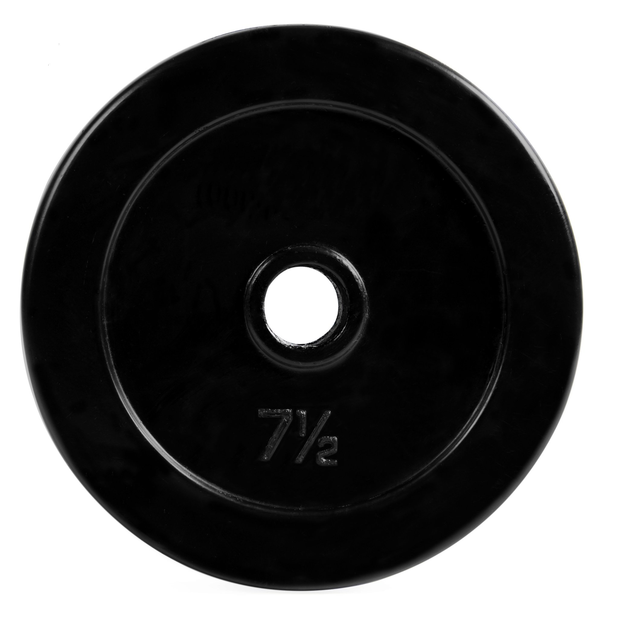 CAP Barbell Black Rubber Coated Standard 1-Inch Weights, Single, 7.5 Pound