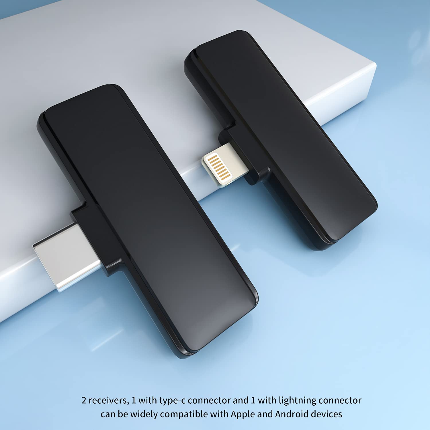 Caballus Wireless Lavalier Microphones for iPhone iPad Android with Charging Case, Professional Wireless Lapel Mic for TikTok YouTube Live Stream Vlog Video Recording