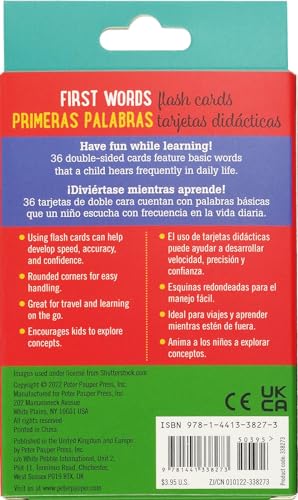 Bilingual Flash Cards - First Words (English and Spanish Edition)