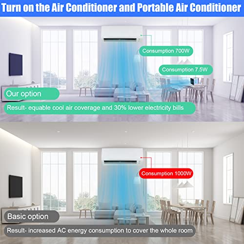 DEKBED Portable Air Conditioner, Mini AC Unit,small personal evaporating cooler, 3 speed 7 color LED lights, 4 in 1 person cooling fan touch screen, Home Room Office outdoor