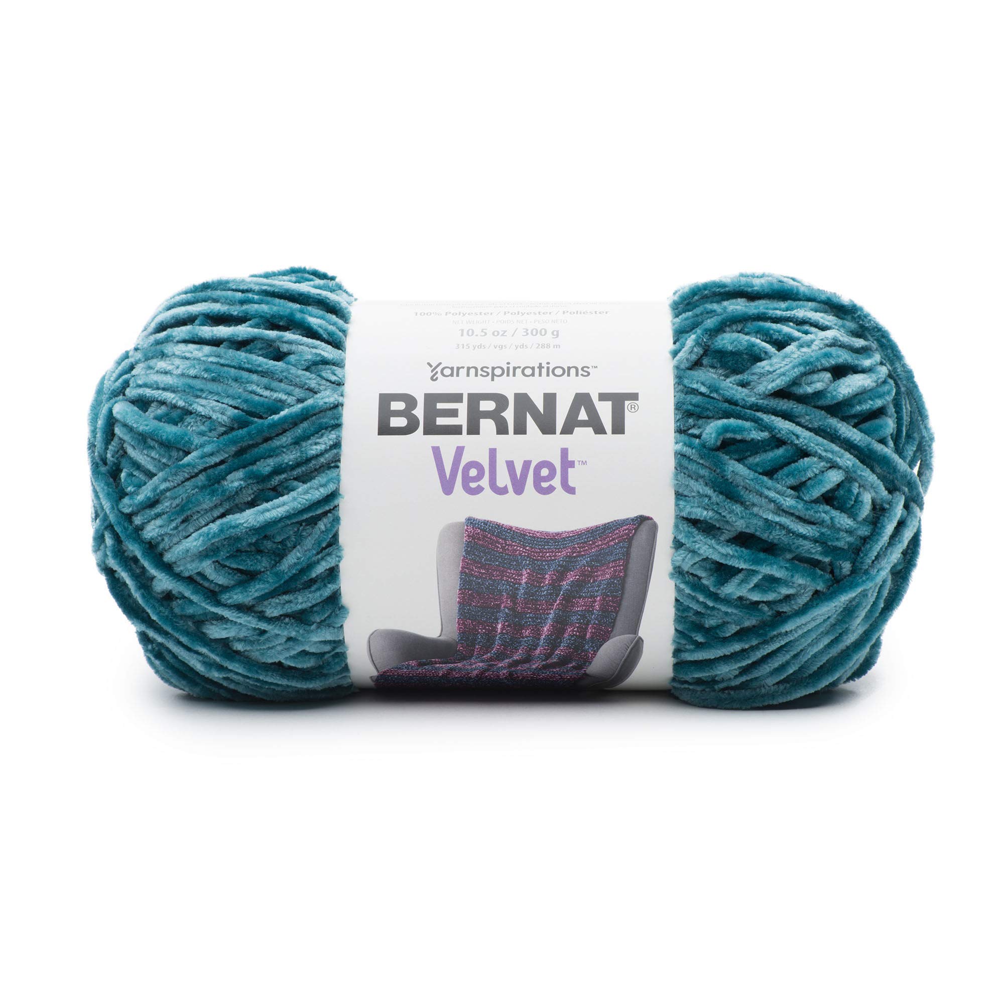 Bernat Blanket Velvet Yarn, Vintage Teal