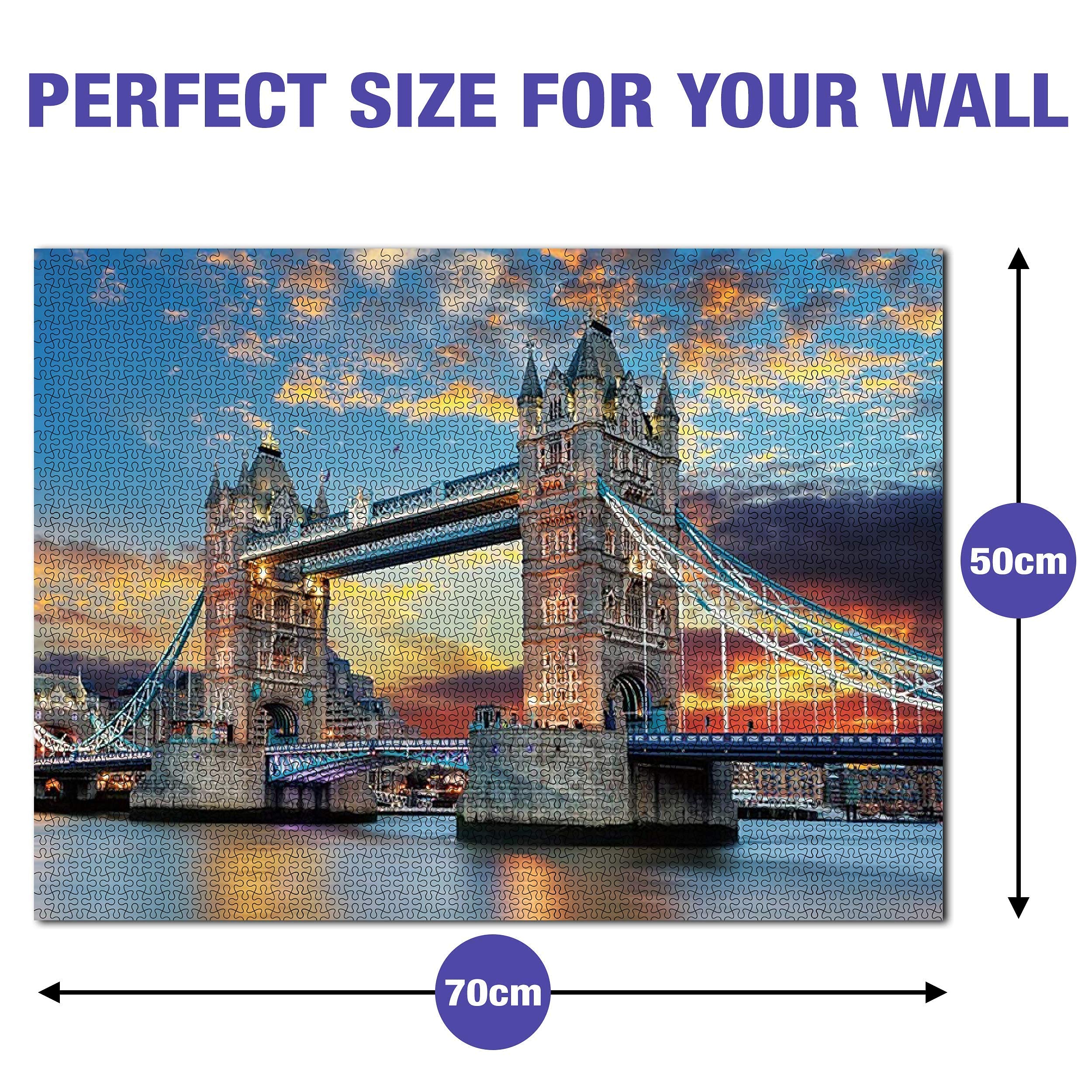Brave Minds Puzzles 1000 Piece – Puzzle – Adult Puzzles – Tower Bridge Jigsaw Puzzle - Jigsaw Puzzles 1000 Pieces - Puzzles 1000 Piece - Puzzles for Adults – Puzzles - Jigsaw Puzzle