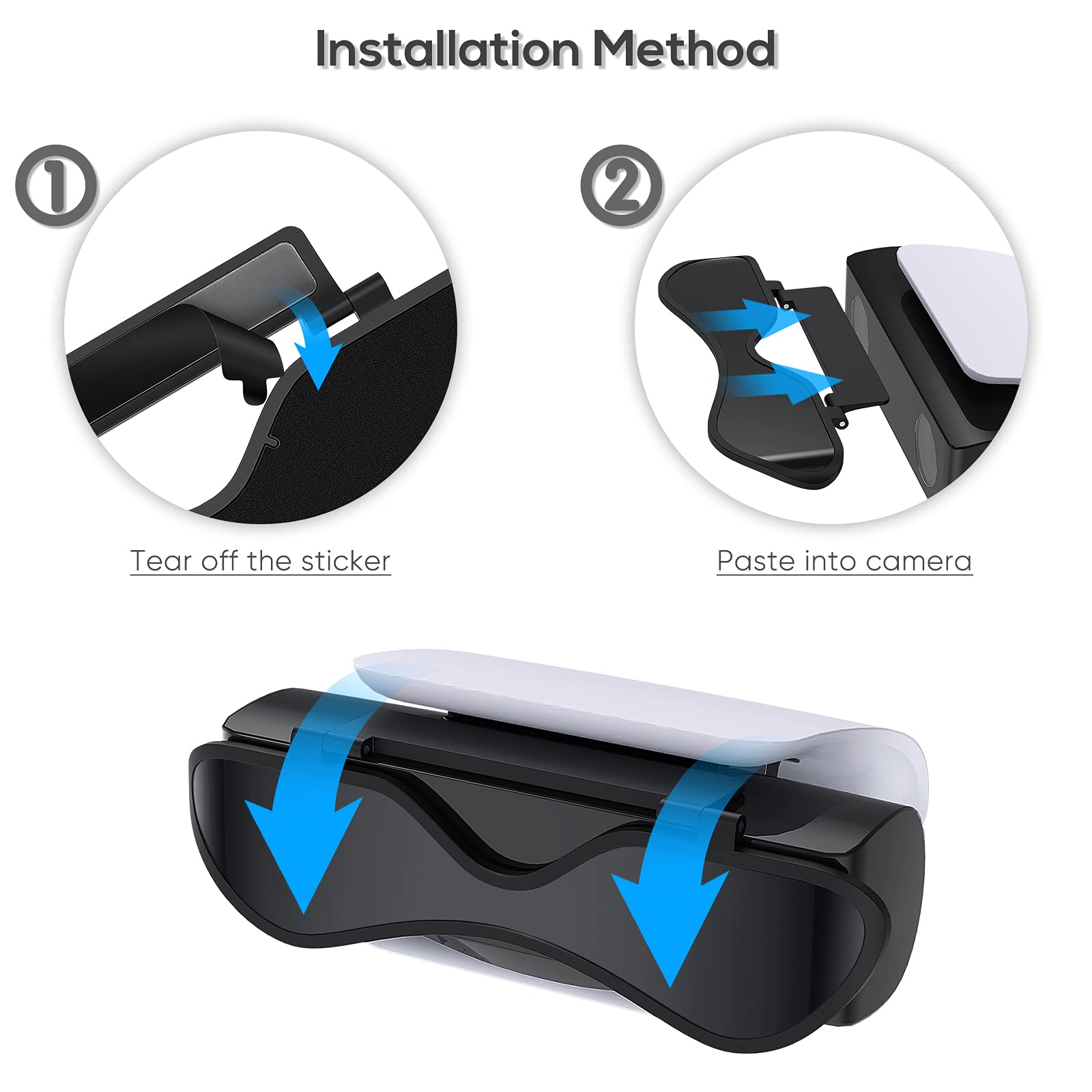 Camera Cover for PS5 HD Camera, MENEEA Protective Concealing Lens Cap Cover for PS5 Camera Privacy Protection and Dirt Prevention (Camera NOT Included)