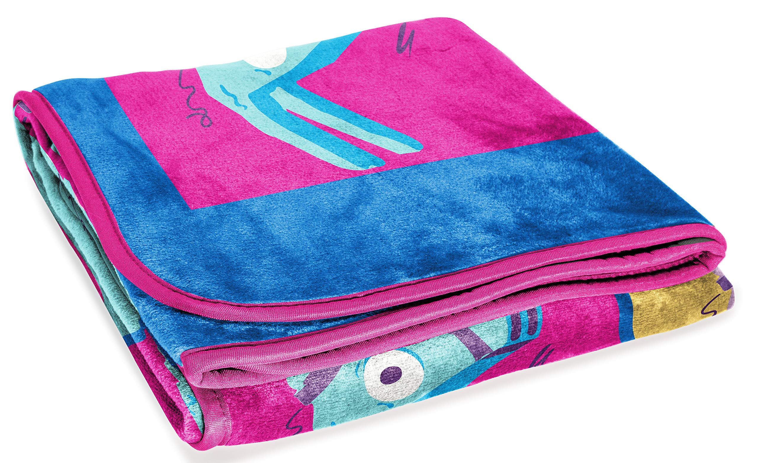 Fortnite Blue Llama Travel Blanket - Measures 40 x 50 inches, Bedding Features Warhol Design - Fade Resistant Super Soft Plush Fleece (Official Product)