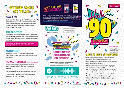 Buffalo Games Hella 90's - Pop Culture Trivia Game Brown