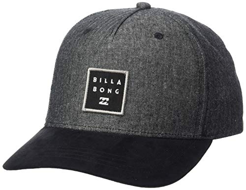 Billabong Men's Classic Hat, Grey Stacked Up Snapback, ONE