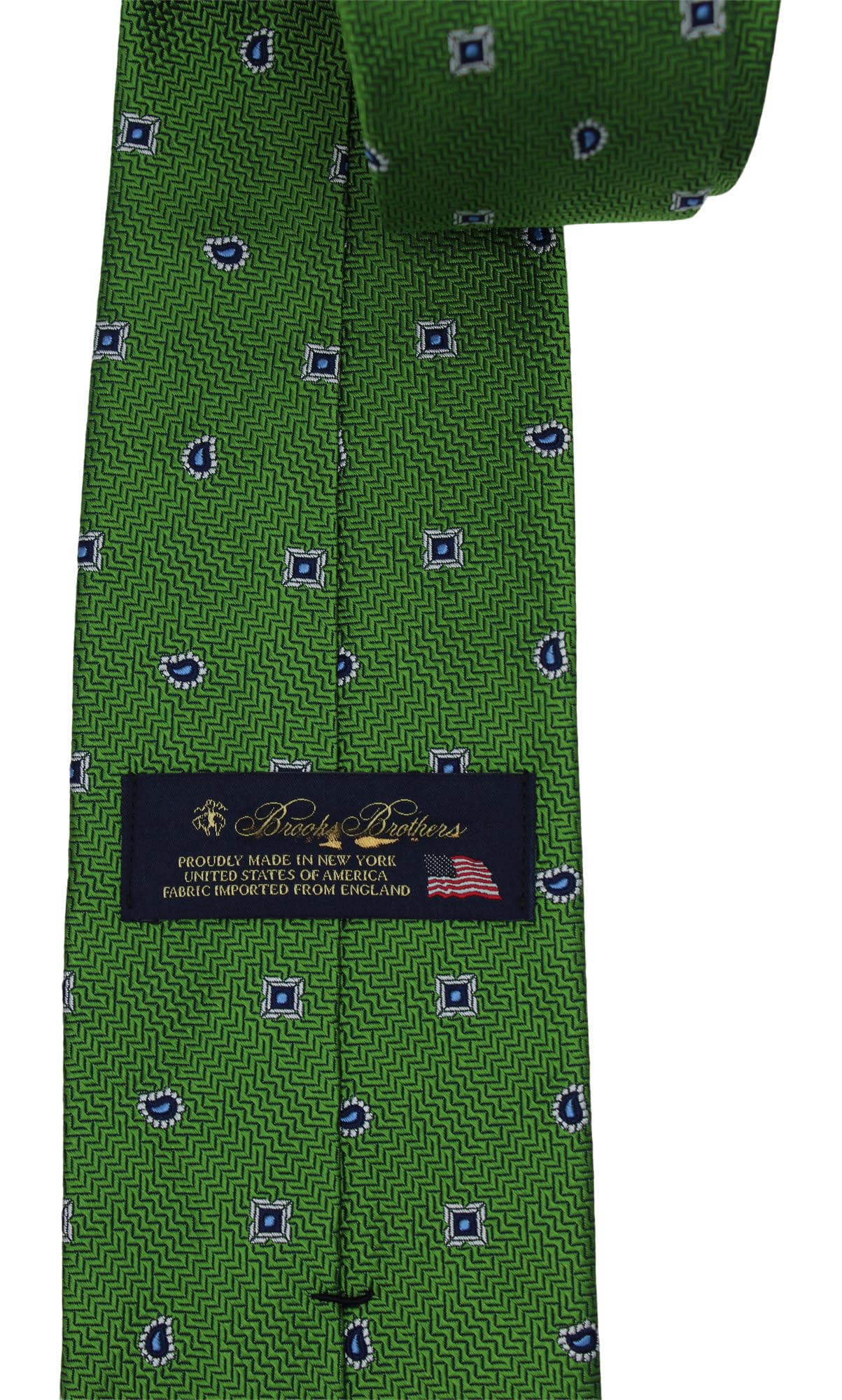 Brooks Brothers Green Geometric Tie