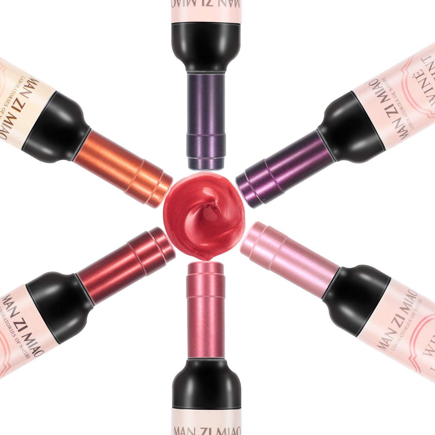 Lip Stain Long Lasting Waterproof, Lip Tint Stain Wine Bottle, Long Lasting Waterproof Wine Lip Tint, Non-Stick Cup Lip Gloss, Light But Smart, Red and Wonderful, Lipstick Set