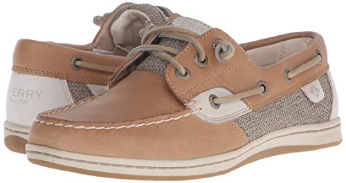 Sperry Womens Songfish Boat Shoe, Linen Oat, 9.5