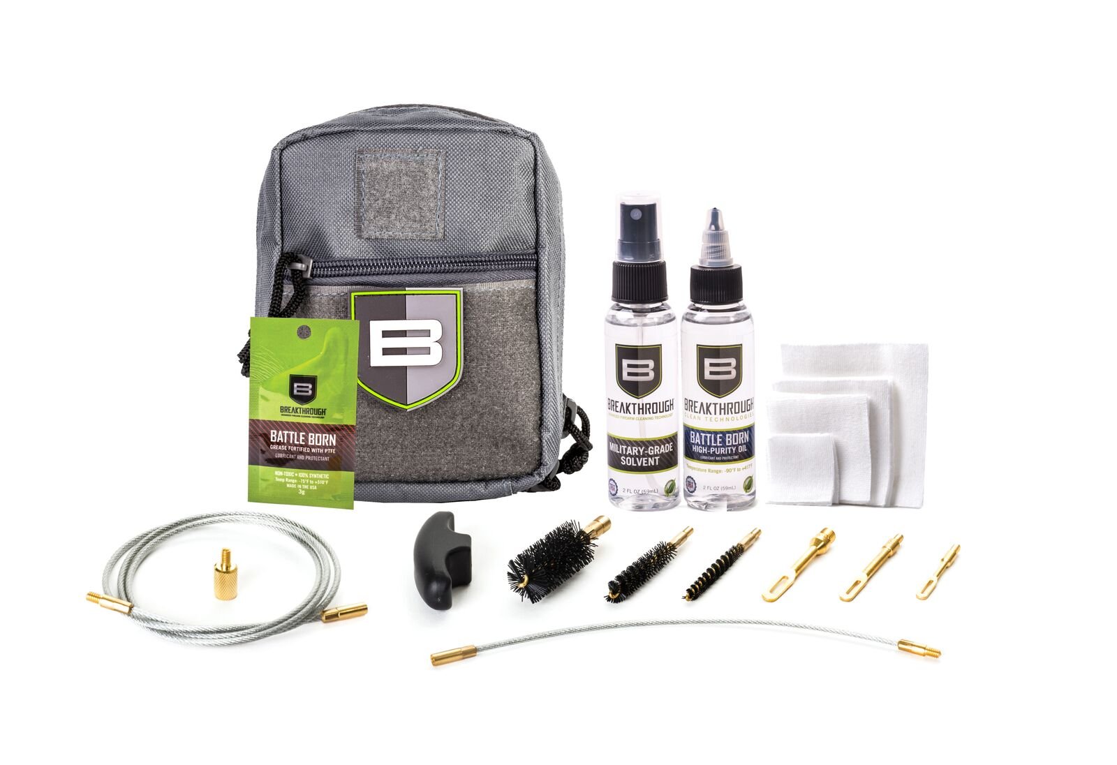 Breakthrough Clean Technologies QWIC 3-Gun Pull Through Cleaning Kit (223cal / 9mm / 12ga) (Gray)