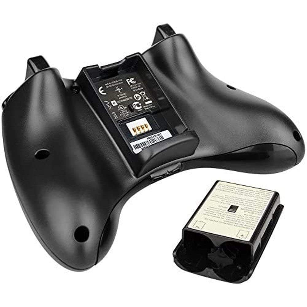 BEK Controller 2 Pack Replacement for Xbox 360 Controller, Wireless Remote Gamepad with Thumb Grips, Double Vibration, Live Play, Compatible with Microsoft Xbox 360 Slim PC Windows Color (Blue Black)