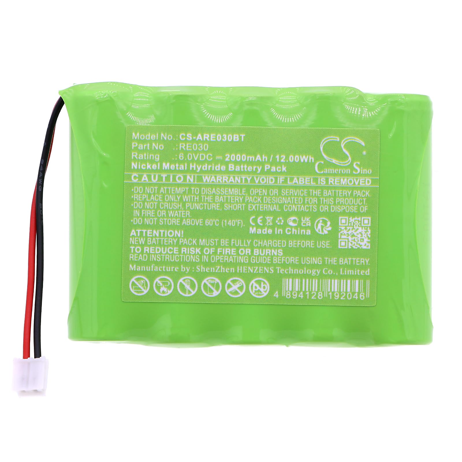 FYIOGXG Cameron Sino Battery for Alula Repeater, Translator PN:Alula RE030 2000mAh / 12.00Wh