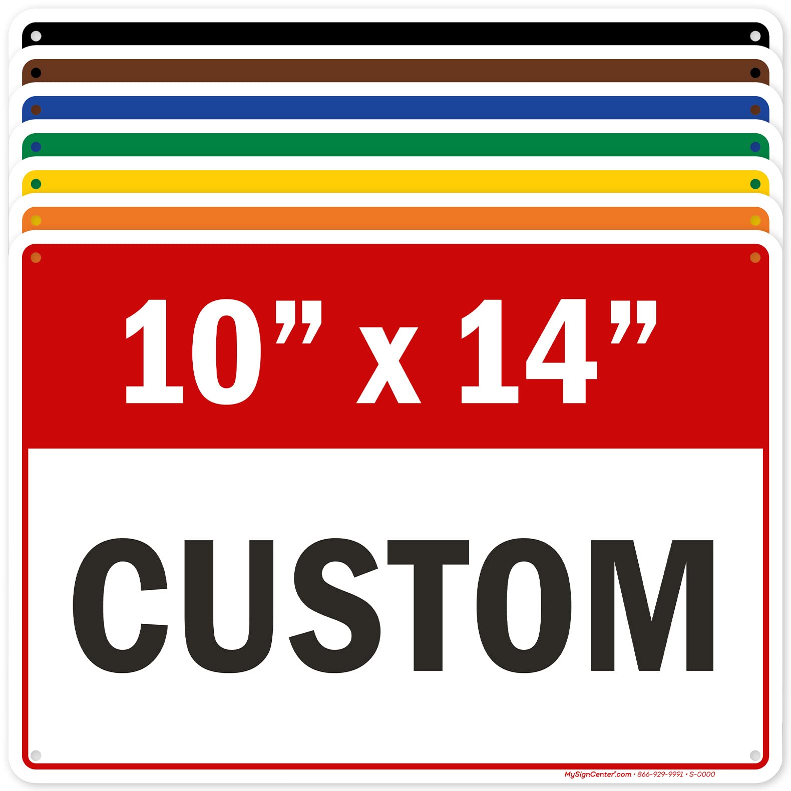 Custom Sign, Custom Sign for Business, Indoor/Outdoor use. 10x14 Inches, Rust Free .040 Aluminum, Fade Resistant, Made in USA by My Sign Center (Header)