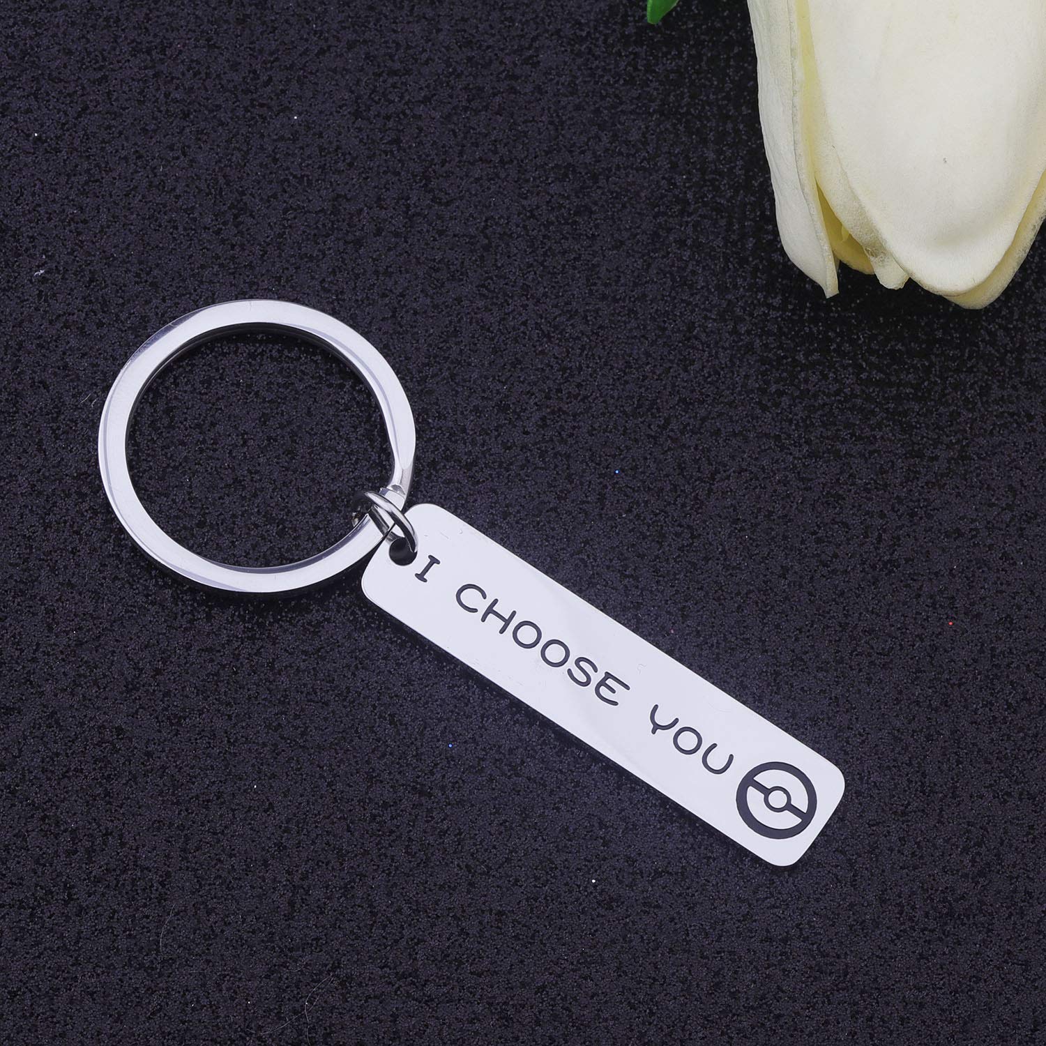 bobauna Retro Controller Keychain I Choose You Video Game Jewelry Game Enthusiast Gift For Gamer (choose you game keychain)