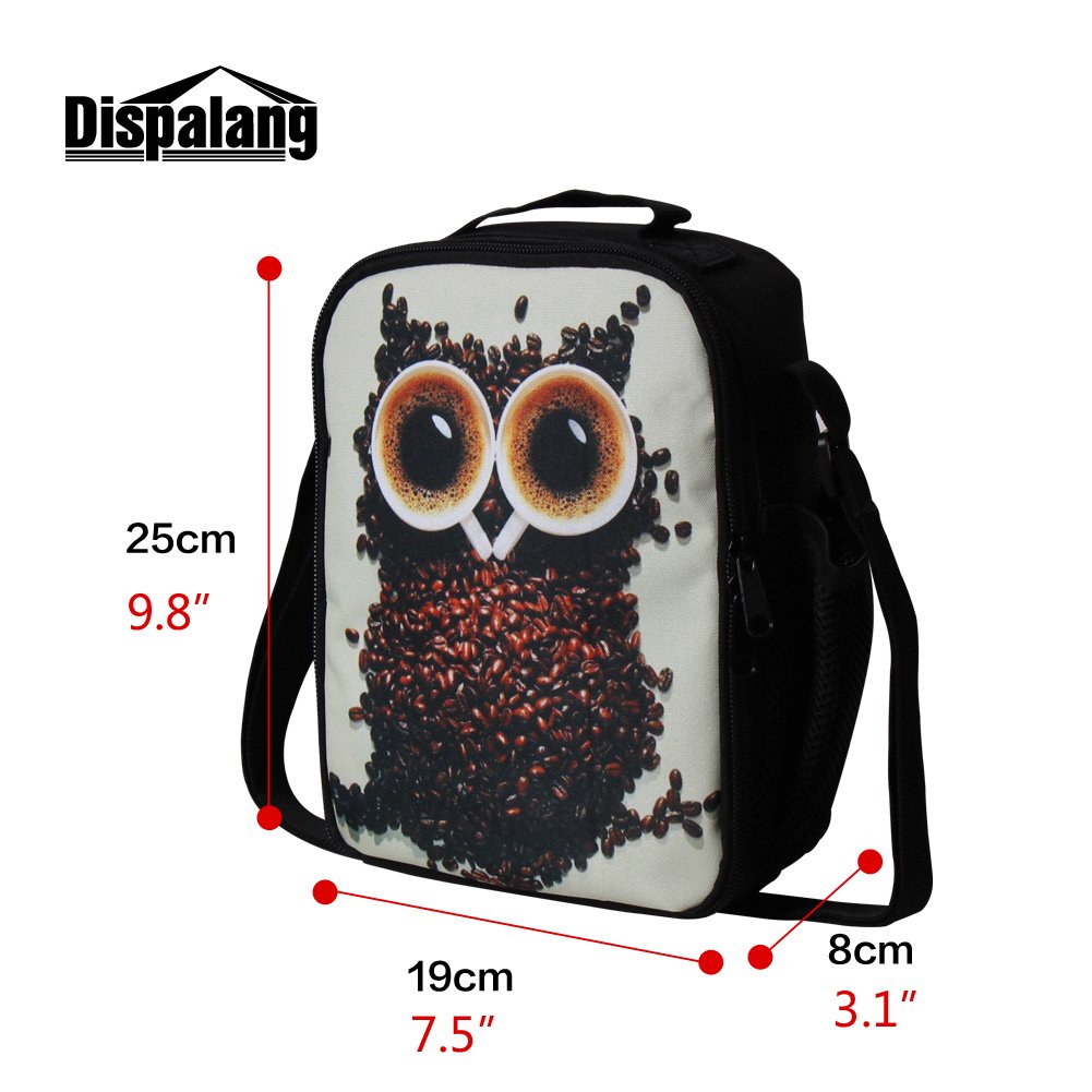Dispalang Horse 3D Printed Lunch Bags for Children Small Insulated Cooler Bag Messenger Lunch Box Bags
