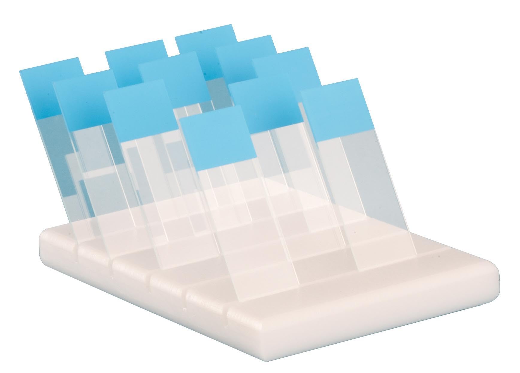 Heathrow Scientific Premium Polyethylene Microscope Slide Holder, Holds up to 15 Slides, White