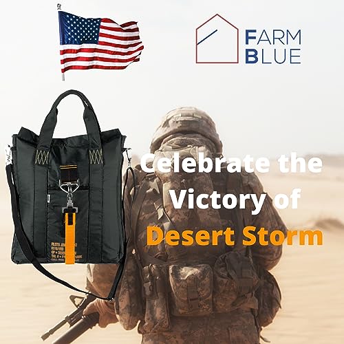 Farm Blue Tactical Aviator Flight Bag β Para Rescue Parachute Style- Medium Size Pilot Laptop Crossbody Briefer -Stealth Black