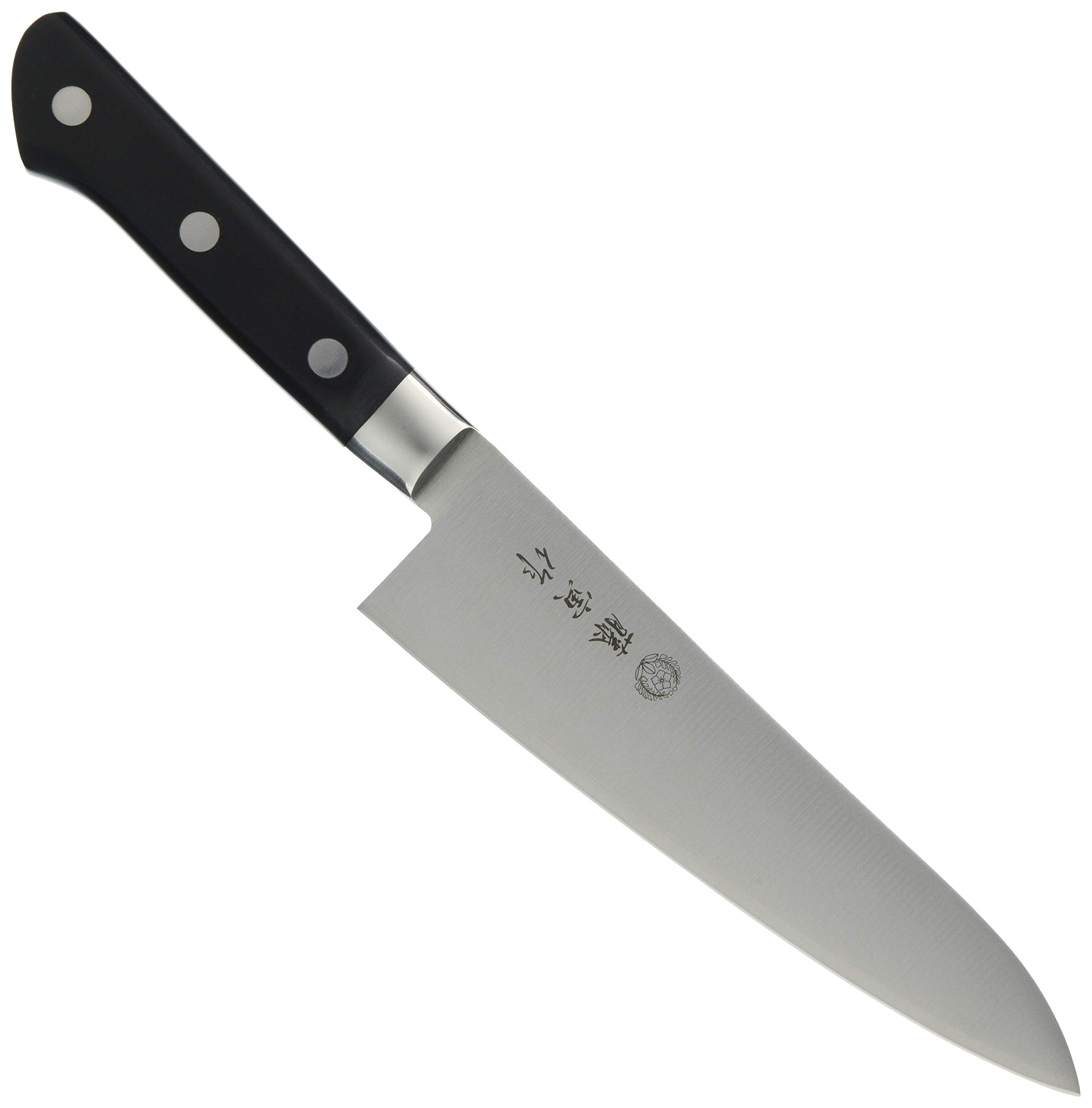 Fujitora FU-807 Chef's Knife, 7.1 inches (180 mm), Made in Japan, Cobalt Alloy Steel, Double Edged, Chef's Knife, For Cutting Meat, Cooking Fish and Vegetables, DP Cobalt Alloy Steel Insert, With