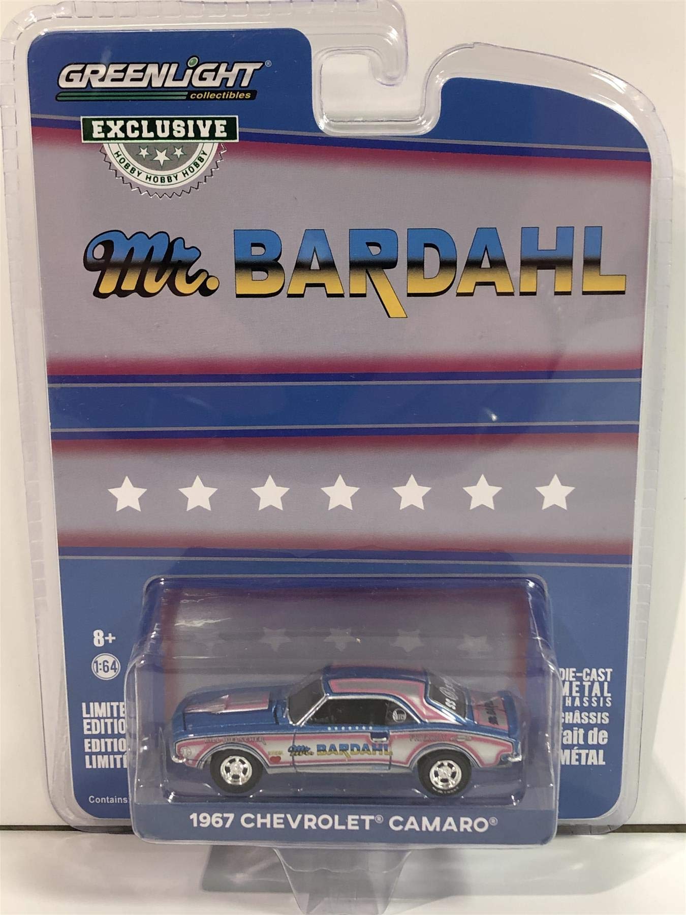 Greenlight 30095 Bardahl - 1967 Chevrolet Camaro - Bill Hielscher's Mr. Bardahl 1967 Camaro Hobby Exclusive 1/64 Scale