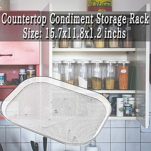 Square Lazy Susan for Refrigerator, Lazy Susan Turntable Organizer for Refrigerator, 15.67'' Countertop Condiment Storage Rack, for Kitchen, Pantry, Cabinet, Dining Table, Refrigerator