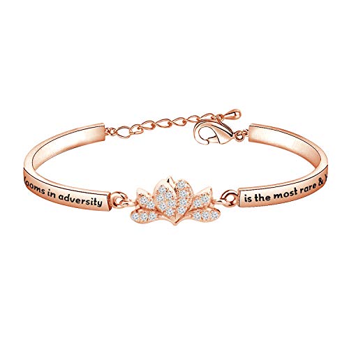 KUIYAI Mulan Jewelry Flower Charm Bracelet The Flower That Blooms in Adversity is The Most Rare and Beautiful of All Princess Bracelet Jewelry (RG Bracelet)