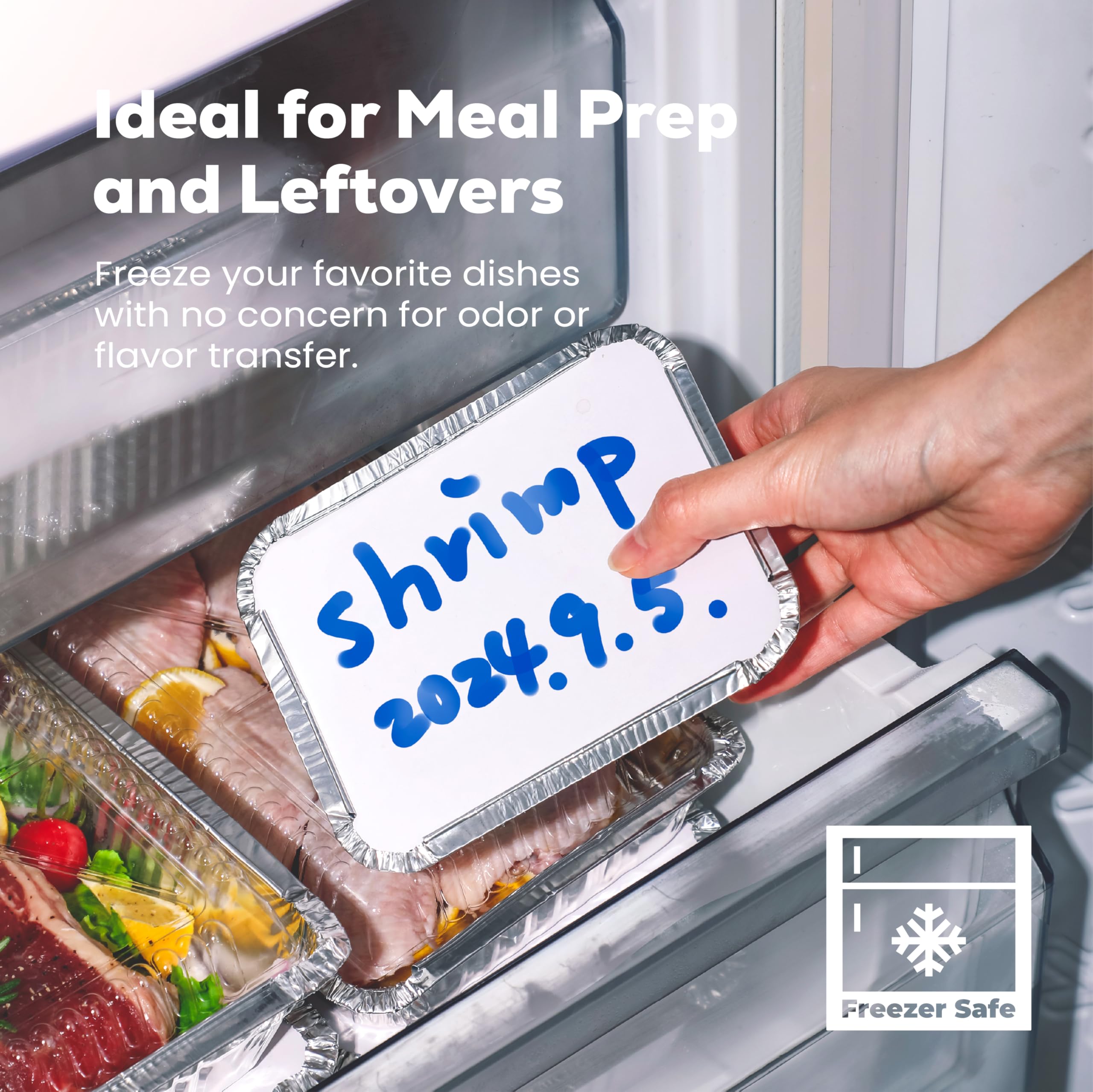 Fit Meal Prep [100 Pack 1 lb Small Aluminum Foil Pans with Lids, Disposable Take Out Food Containers with lids for Freshness and Spill Proof, 5 x 4 Disposable Cookware for Catering, Restaurants