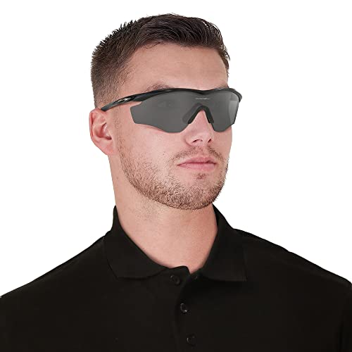 Oakley Men's OO9343 M2 Frame XL Rectangular Sunglasses, Matte Black/Prizm Black Polarized, 45 mm