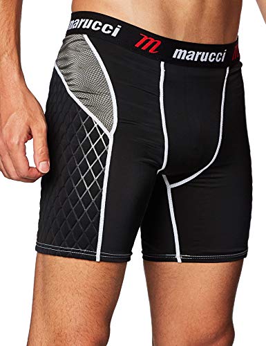 Marucci Men's Adult Elite Padded Slider Shorts, Black, X-Large