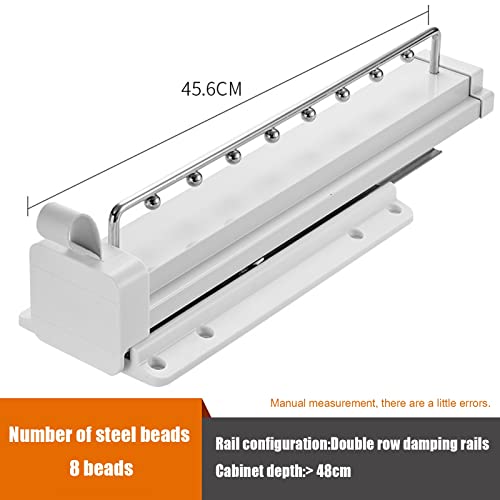 SYTH Extendable Closet Pull Out Rod,Heavy Duty Retractable Pull Out Clothes Hanger Rail Closet Valet Rod Rail Sliding Wardrobe Closet Organizer Rod,Extendable Closet Rod,5 Pcs Pants Rack