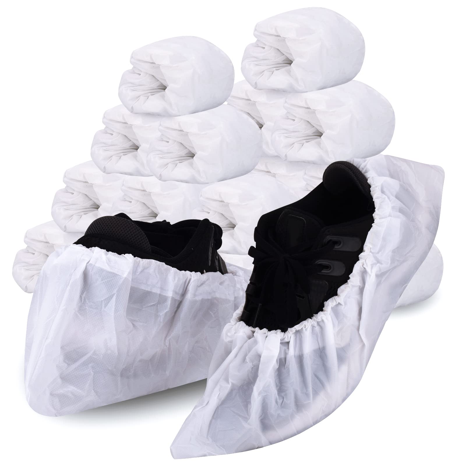 Disposable Shoe Covers 200Pack(100Pairs) Boot & Shoe Cover Disposable Non Slip Waterproof One Size Fits Most for Garden Carpet Guests Booties