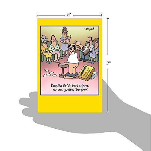 NobleWorks Funny Birthday Greeting Card with 5 x 7 Inch Envelope (1 Card) Bday Bangkok Family CharadeS 8300Z