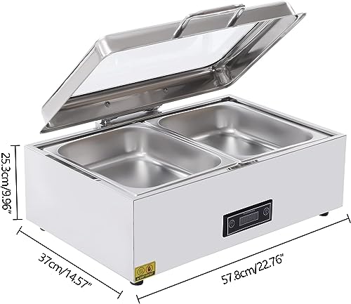 Electric Chafing Dish, 9QT Chafing Dish Buffet Set, Chafers Buffet Servers and Warmers, Chaffing Servers with Covers, Catering Party, Food Warmer for Parties Buffets (2 Pans)