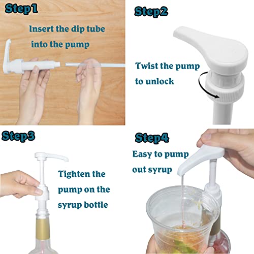 SunyamGo Coffee Syrup Pump, Compatible with Torani, DaVinci, Jordans Skinny Syrups - Torani Syrup Pump Dispenser Fits 750Ml Bottles, Black (Pack of 3)