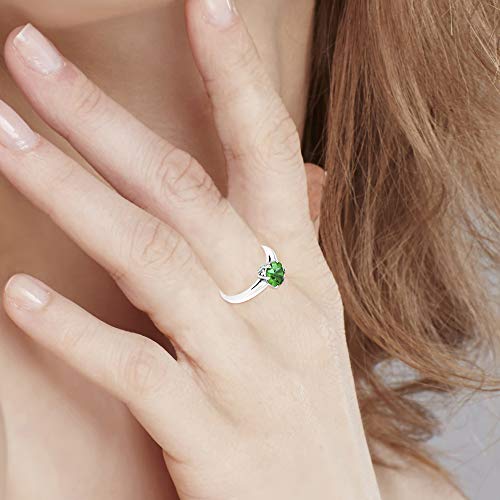 Belinda Jewelz Womens 925 Sterling Silver Classic Solid Band Solitaire Center Round 7 mm Gemstone Timeless Engagement Wedding Jewelry Accessory Fine Ring (7)