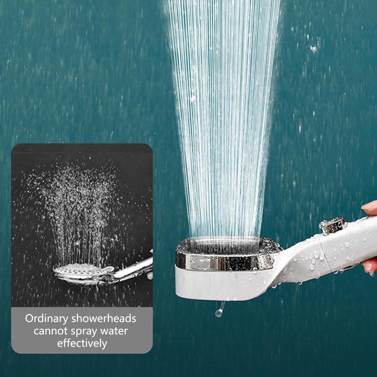 Fufafayo Pressurized Showerhead Four-Speed Pressurized Bathtub Shower Detachable Shower Head Shower Spray Bathroom Shower Head Cosmetic Nozzle with Overhead Spray Function